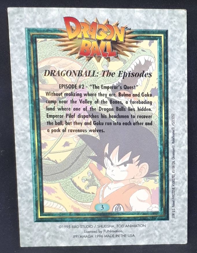 Trading Card Chromium DB Part 1 n°3 (1995) – cardamehdz